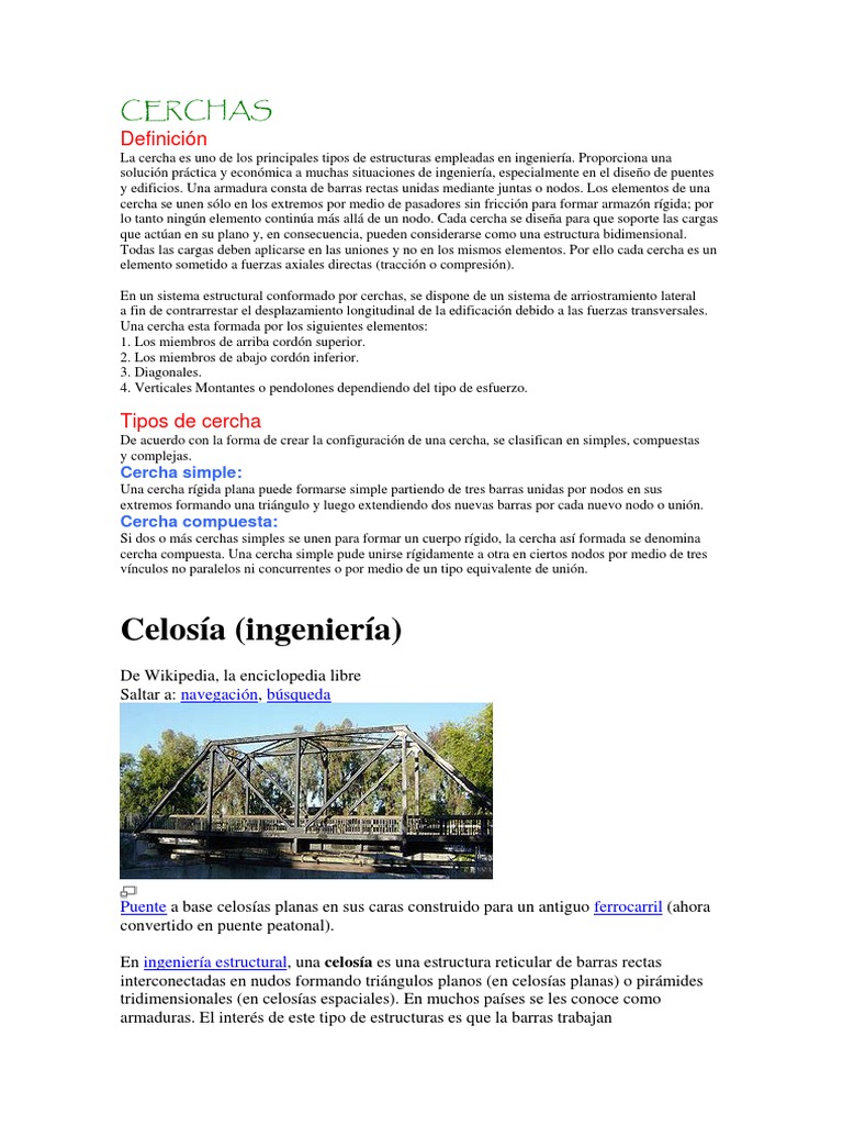 Tipos de Cerchas en Ingeniería Estructural | PDF | Arte