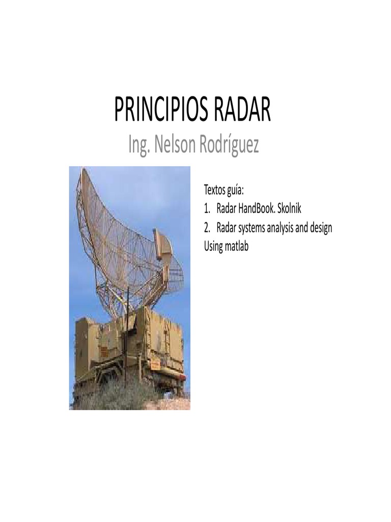 Principios Radar y Radar de Pulso o Primario Trabajo Numero 1 | PDF ...