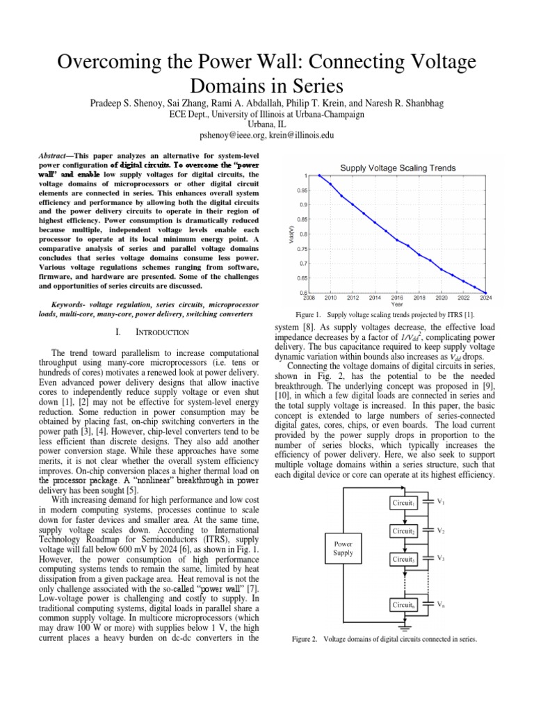Overcoming The Power Wall: Connecting Voltage Domains in Series | PDF ...