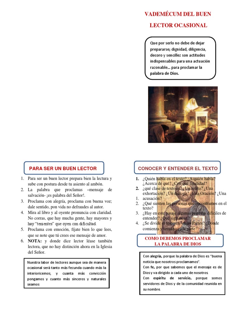 Para Ser Un Buen Lector | PDF | Misa (liturgia) | Salmos