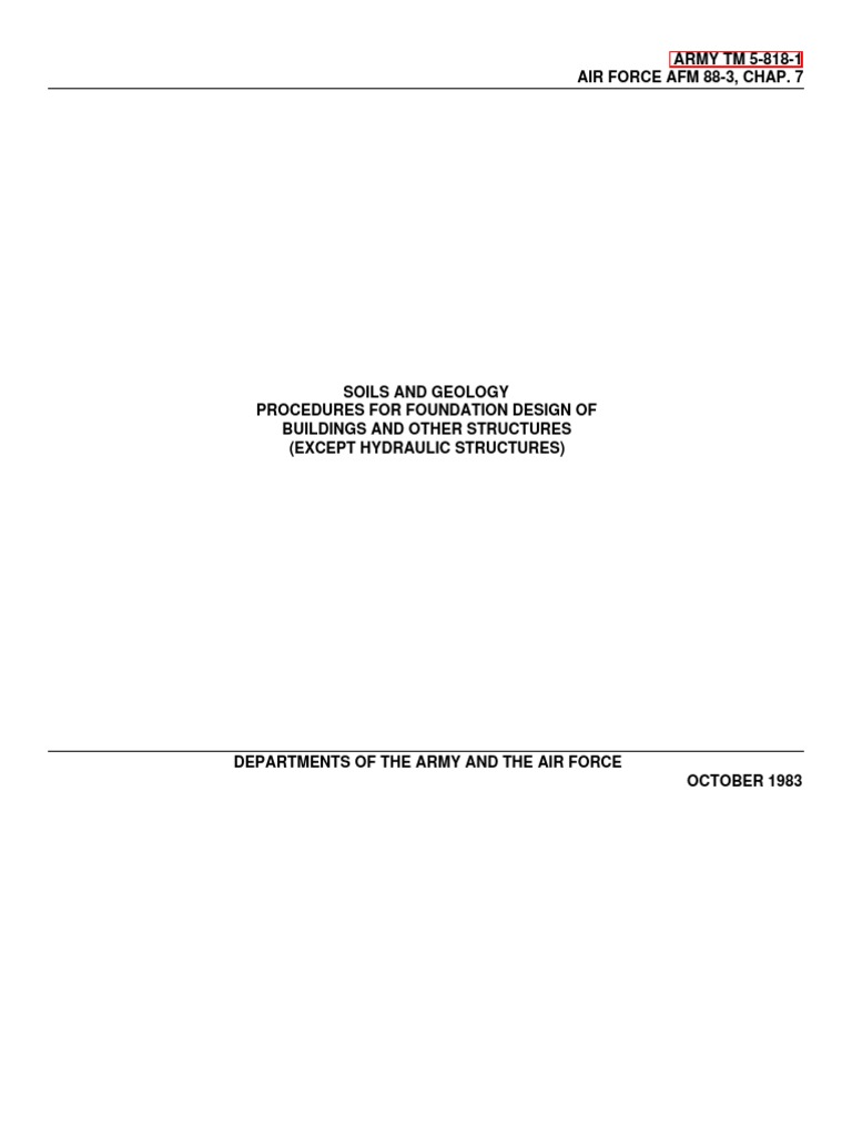 Army TM 5-818-1 Air Force Afm 88-3, Chap. 7 | PDF | Deep Foundation ...