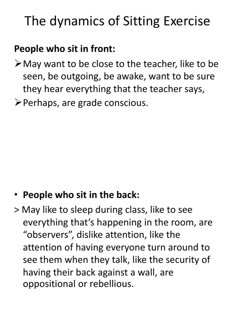 Understanding Classroom Seating Dynamics | PDF
