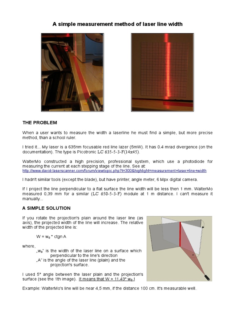A Simple Measurement Method of Laser Line Width | Download Free PDF ...
