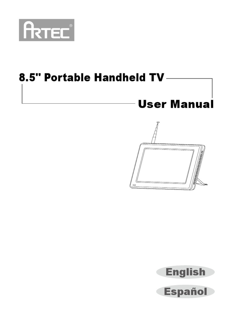 8.5" Portable Handheld TV User Manual: Español English | PDF ...