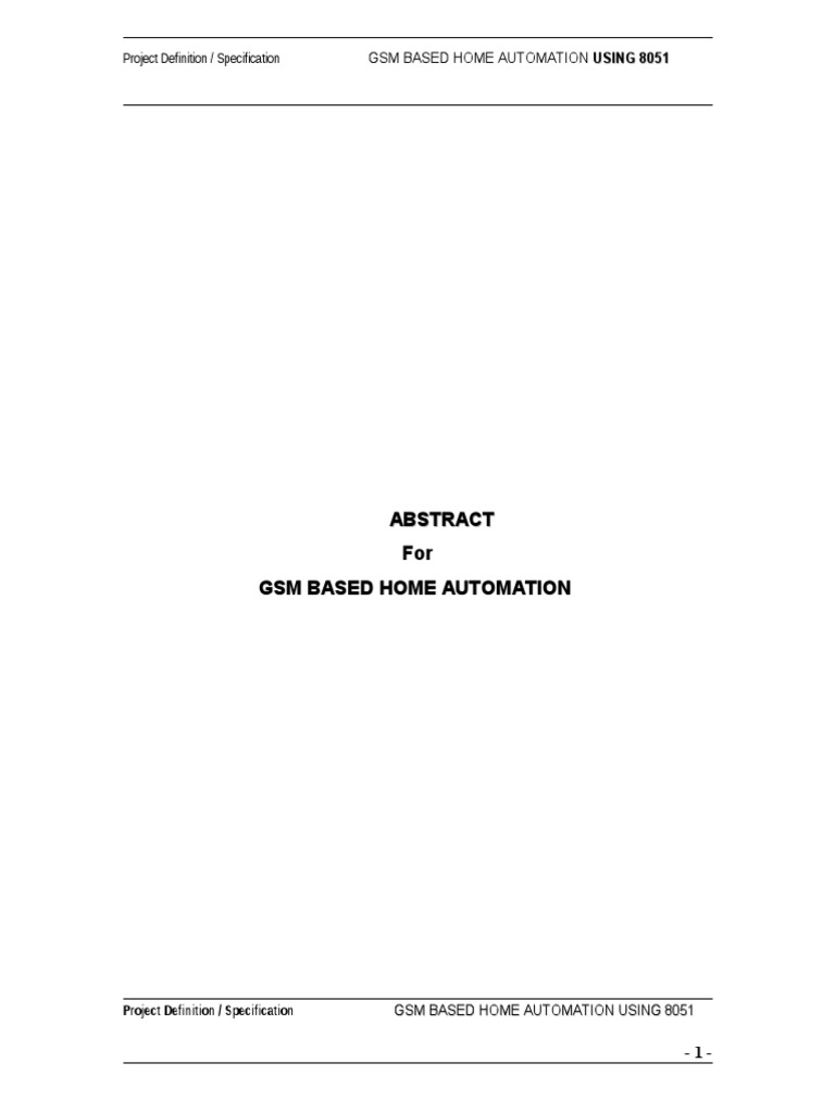47.GSM Based Home Automation | PDF | Digital Electronics | Computer ...