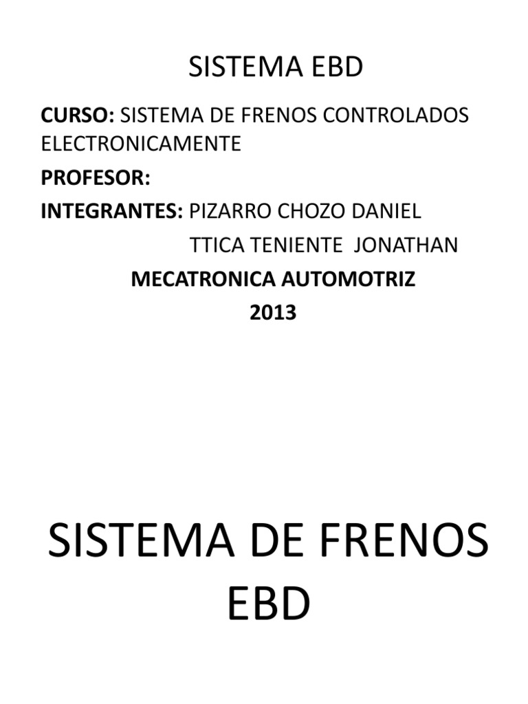 Sistema Ebd 1 | PDF