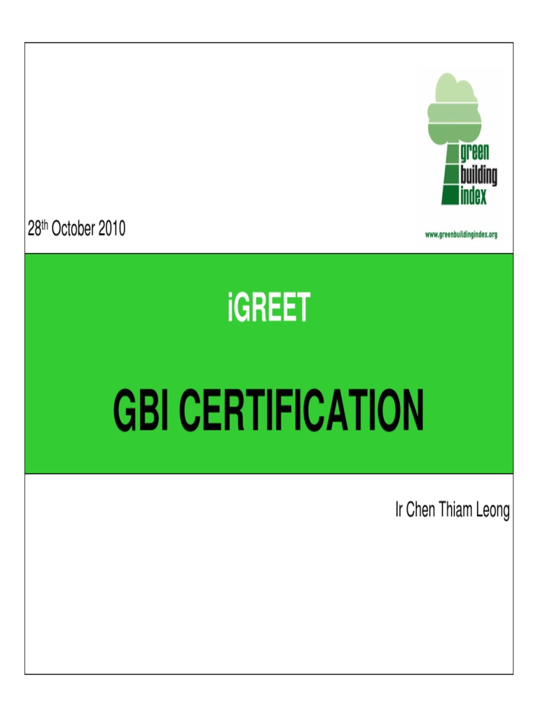 GBI Certification | PDF | Green Building | Sustainable Building