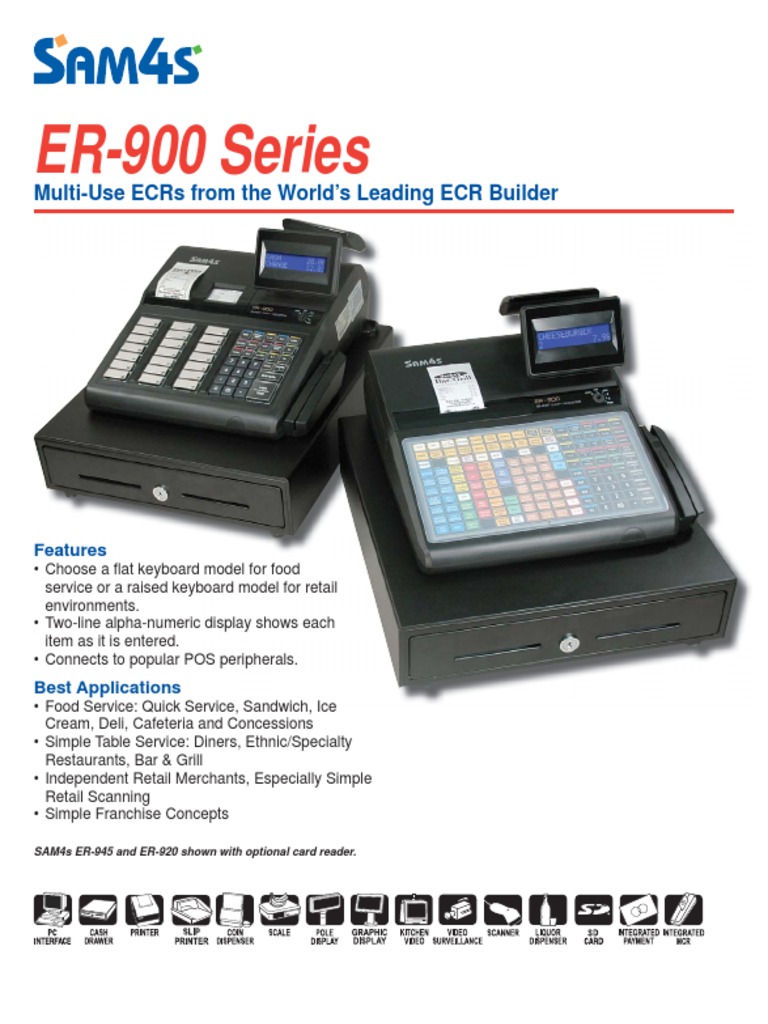 Brochure Er900 Series | PDF | Point Of Sale | Printer (Computing)
