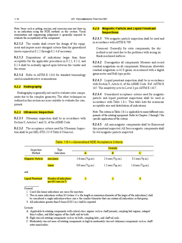 NDE Standards for Rotating Equipment | PDF | Nondestructive Testing ...