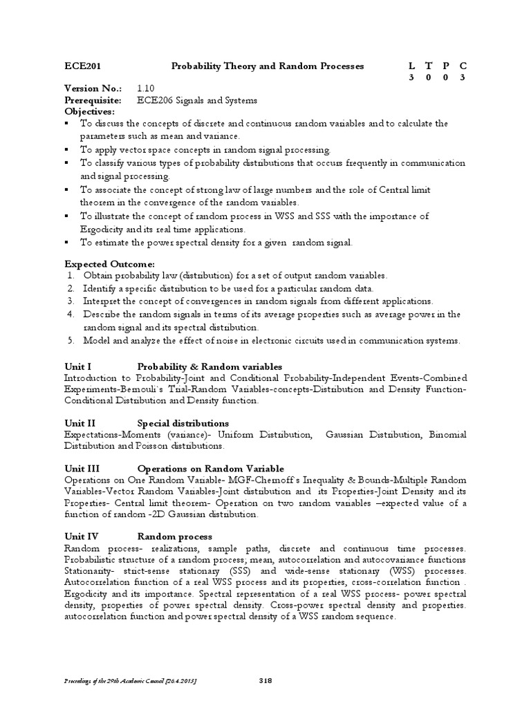 Ece201 Probability Theory and Random Process TH 1.10 Ac29 | PDF ...
