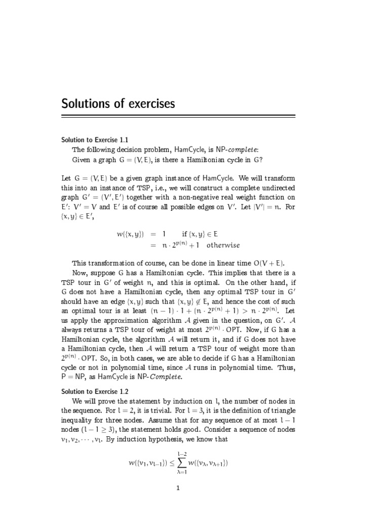 Sol 1 | PDF | Algorithms | Discrete Mathematics