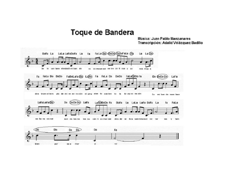 Toque de Bandera Con Letra | PDF