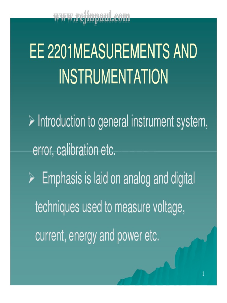 Unit 1 Introduction | PDF | Calibration | Observational Error