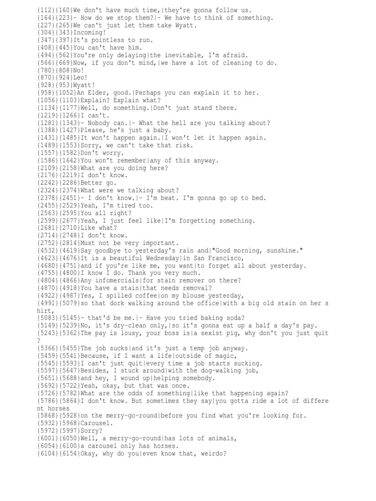 Charmed - 6x03 - Forget Me... Not - en | PDF