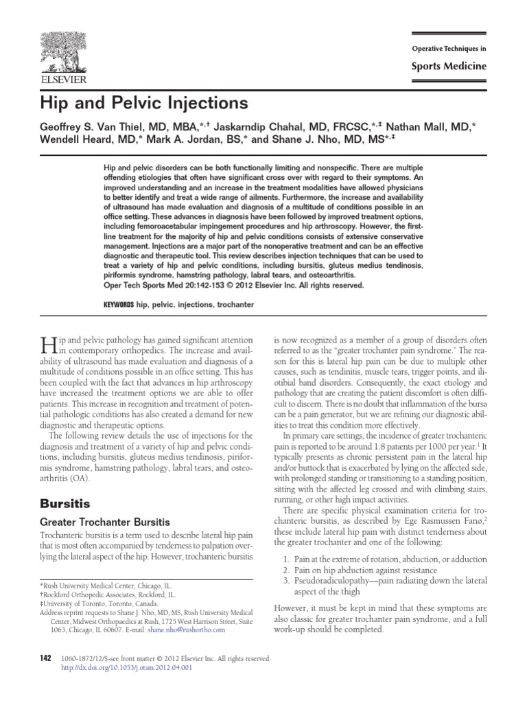 Hip and Pelvic Injections PDF | PDF | Human Anatomy | Musculoskeletal ...