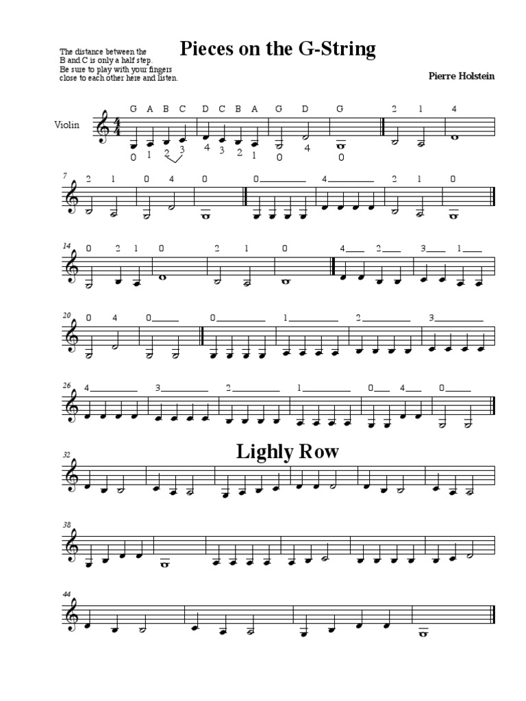 Learn The Notes On The G String | PDF