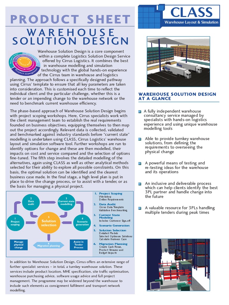 Warehouse Solution Design Overview | PDF | Simulation | Logistics