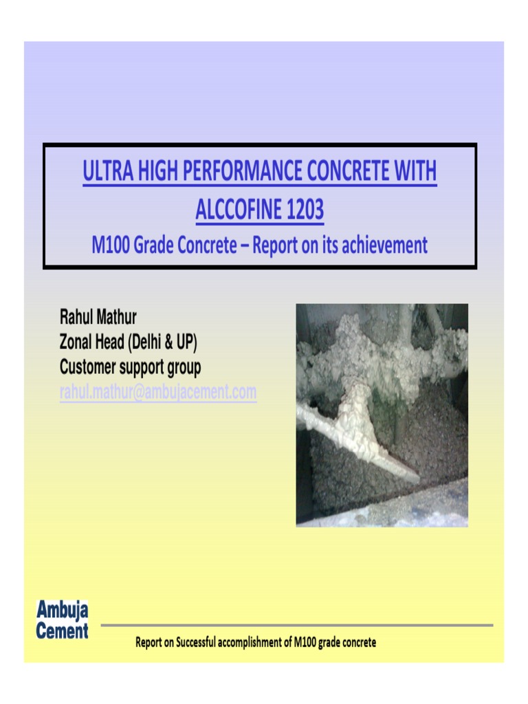 M100 Grade Concrete | PDF | Concrete | Building Technology