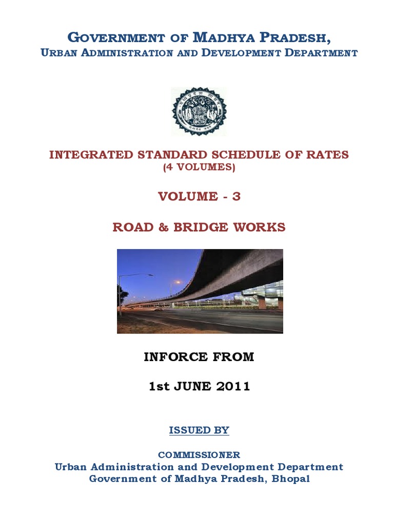 SOR Volume 3 Road (Required For Estimation and Costing) | PDF ...