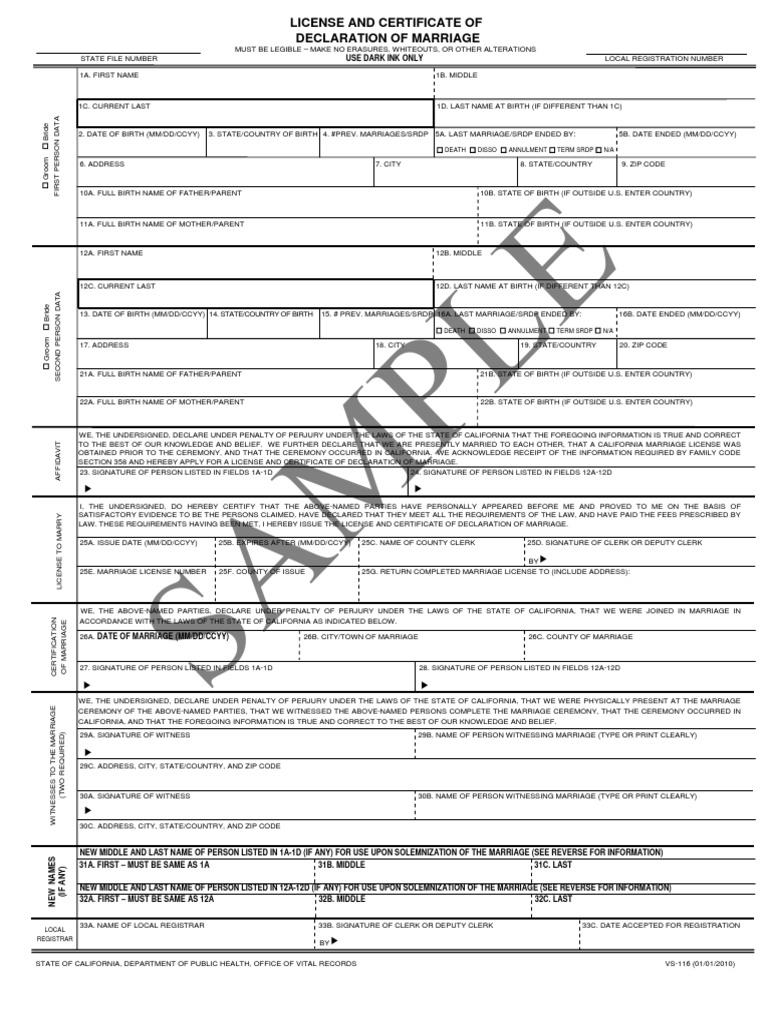 Vs 116 | PDF | Marriage License | Domestic Partnership