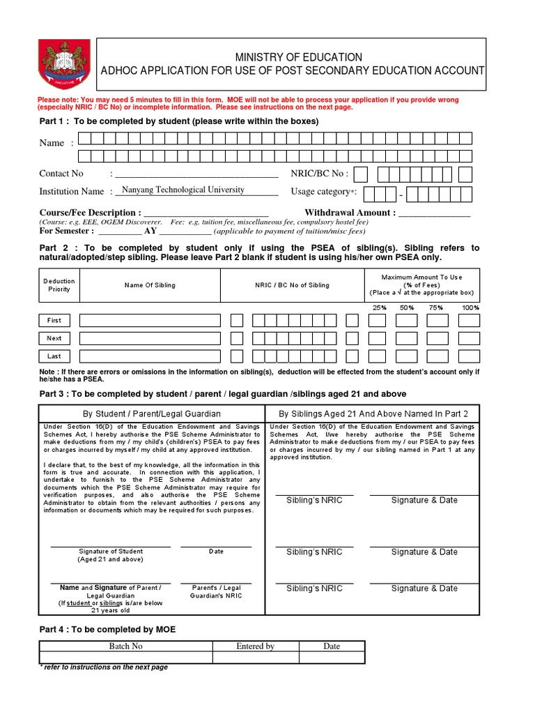 Adhoc Form | Fee | Tuition Payments