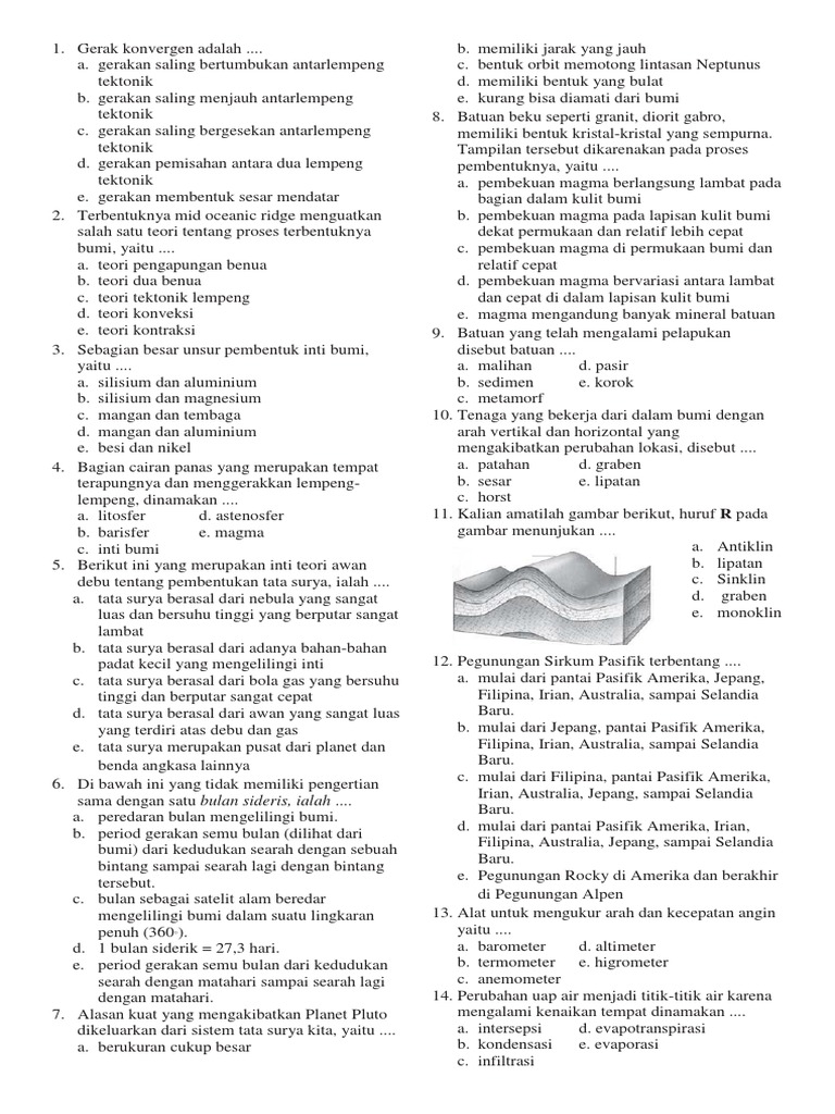 Contoh Kebumian Soal Seleksi Pdf