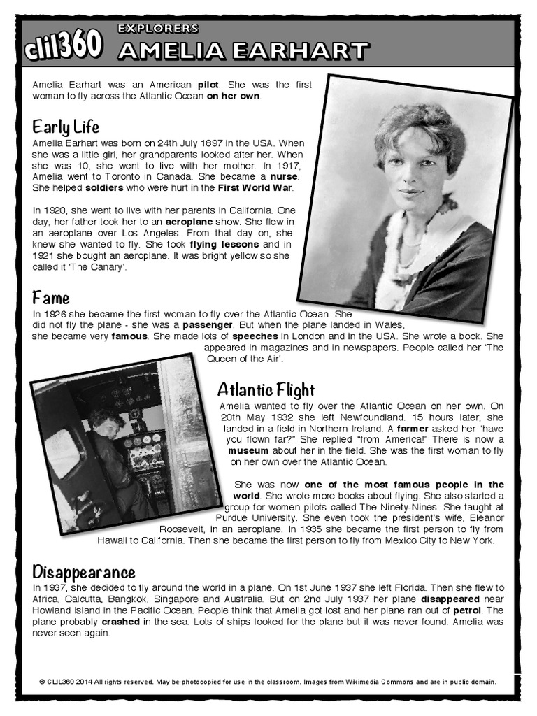 Amelia Earhart: Pioneer Aviator's Journey | PDF