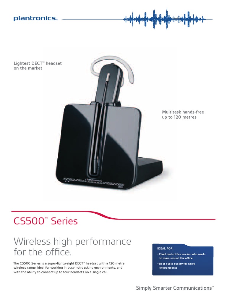 Plantronics CS500 Series Data Sheet PDF | PDF | Telecommunications ...