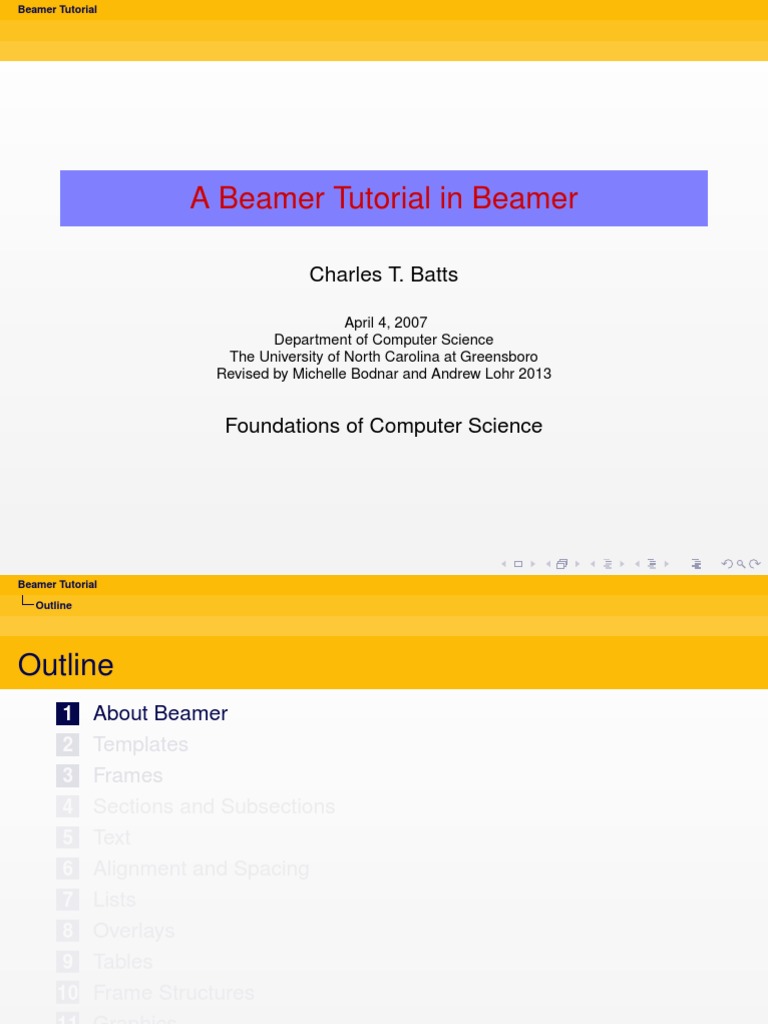 Charles Batts - Beamer Tutorial | PDF