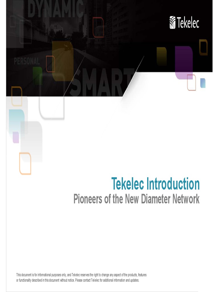 Tekelec Brief Introduction | PDF | Ip Multimedia Subsystem | Cloud ...