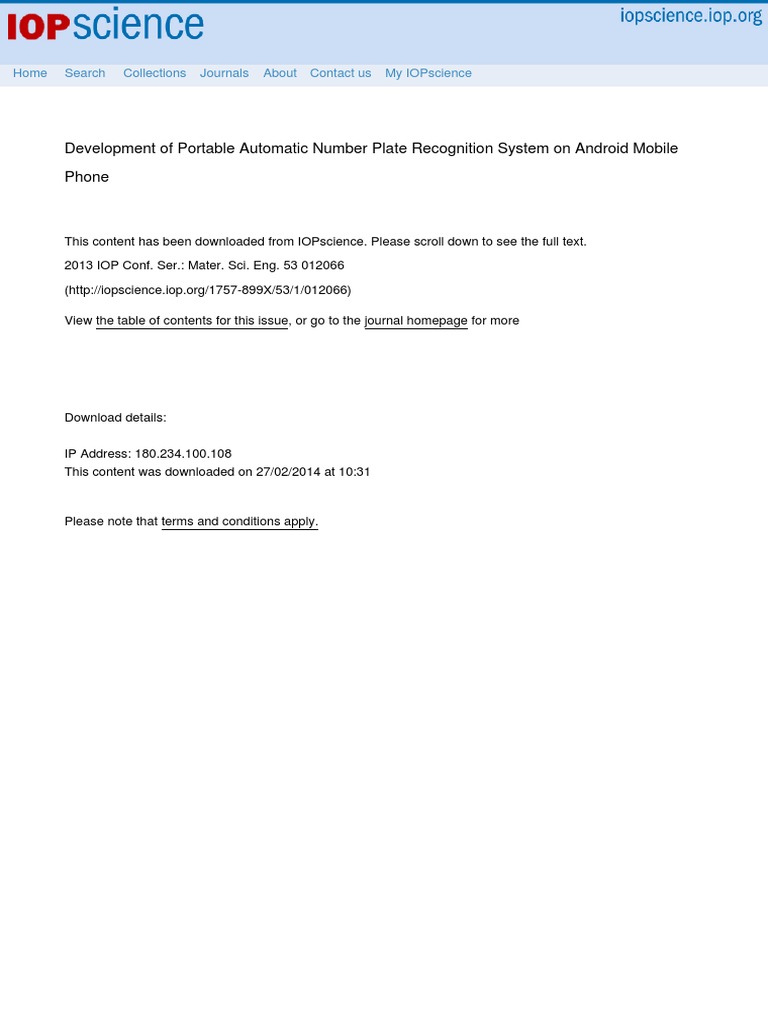 Android ANPR System Development | PDF | Eclipse (Software) | Android ...