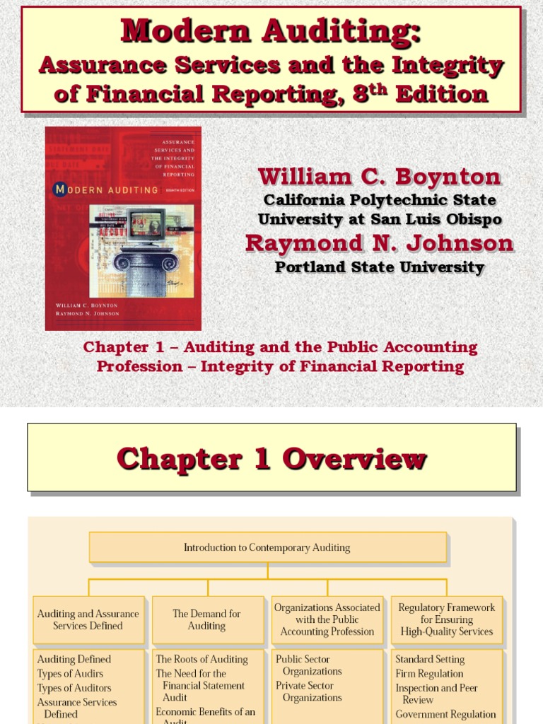 Assurance Services and The Integrity of Financial Reporting, 8 Edition ...