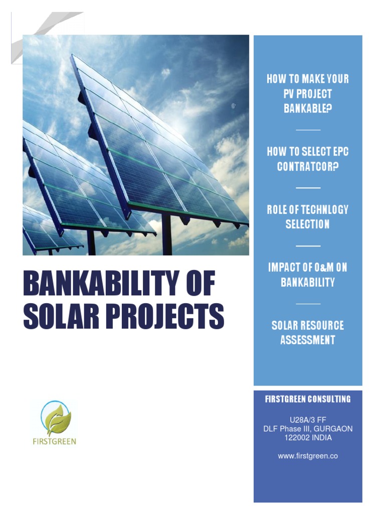 Bankability of Solar PV Projects v1 | PDF | Solar Panel | Photovoltaic ...