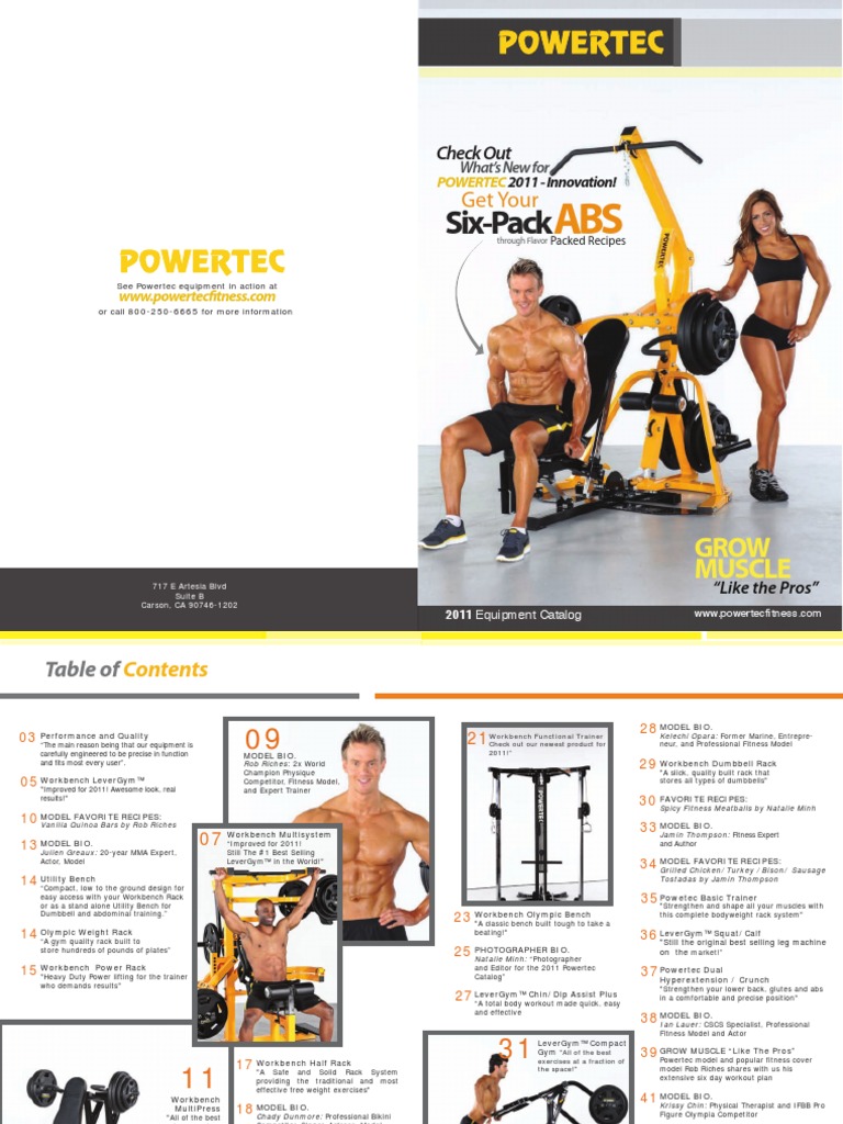 1635 File2011 Powertec Catalog | PDF | Weight Training | Physical Fitness