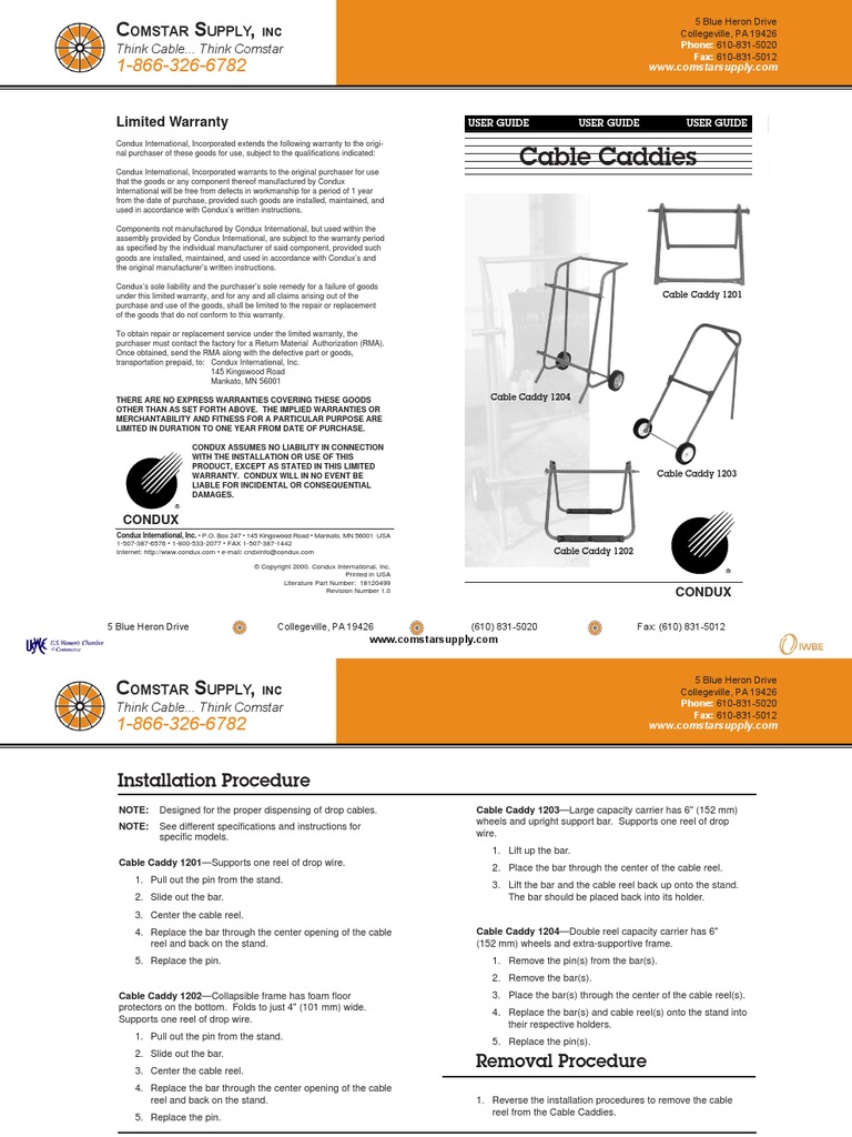 Cable Caddies | PDF | Manufactured Goods