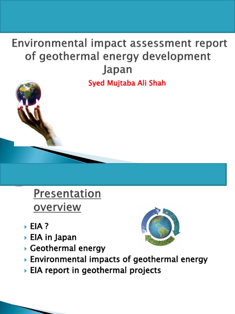 Eia Presentation Pdf Geothermal Energy Environmental Impact