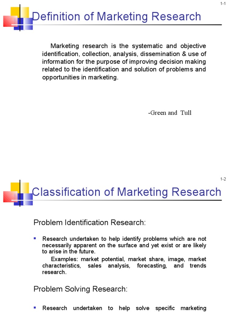Definition of Marketing Research: - Green and Tull | PDF | Marketing ...