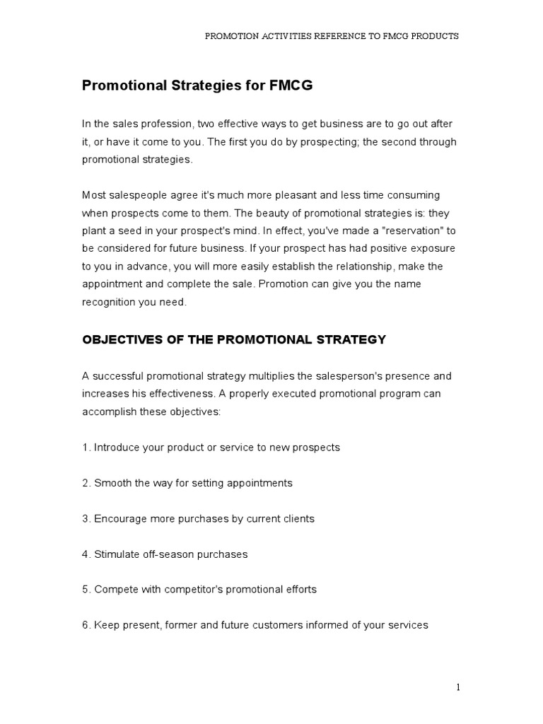 A Comprehensive Guide to Promotional Strategies and Activities for Fast ...