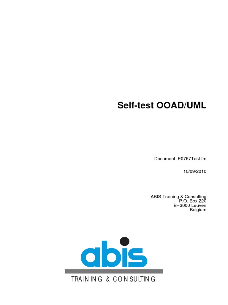 Ooad Self Test With Answers | PDF | Unified Modeling Language | Use Case