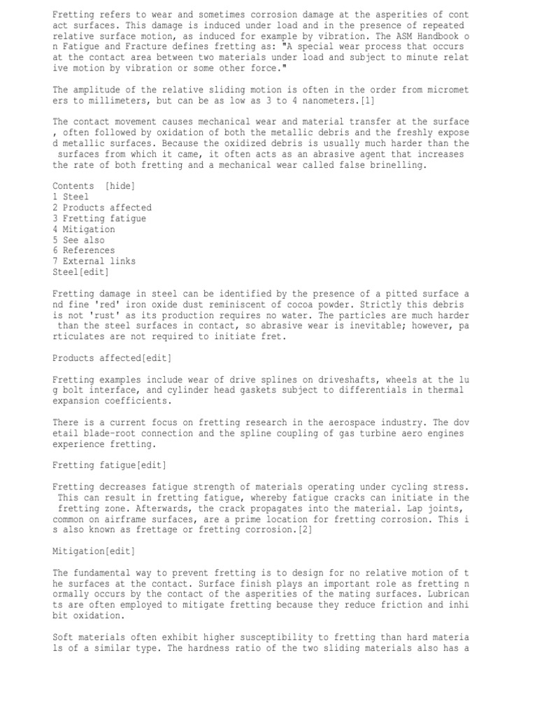 Mitigating Fretting Damage Through Design Improvements and Lubrication ...
