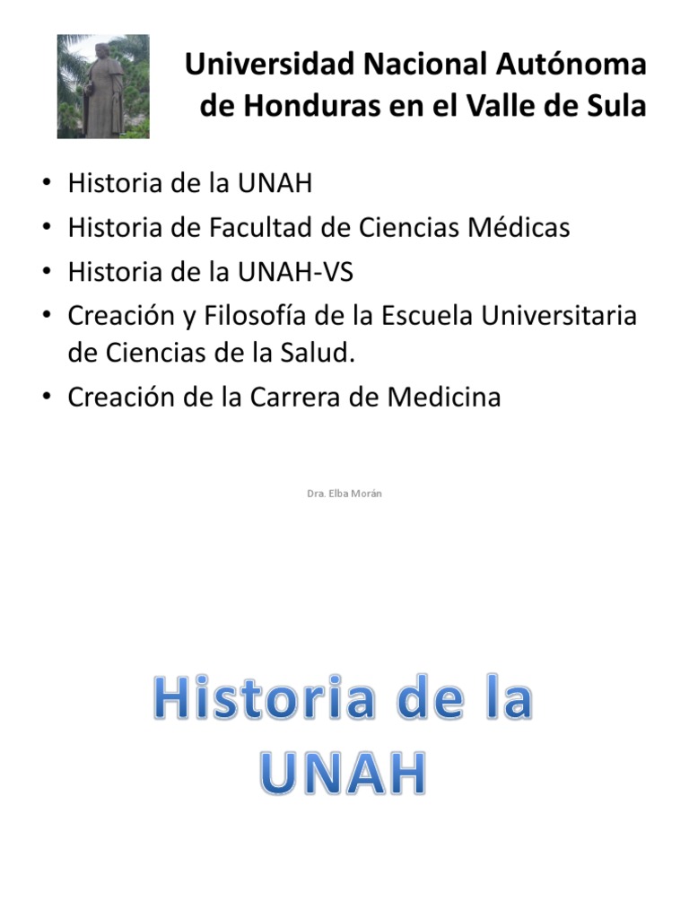 Historia de La Unah | PDF | Bienestar | Medicina