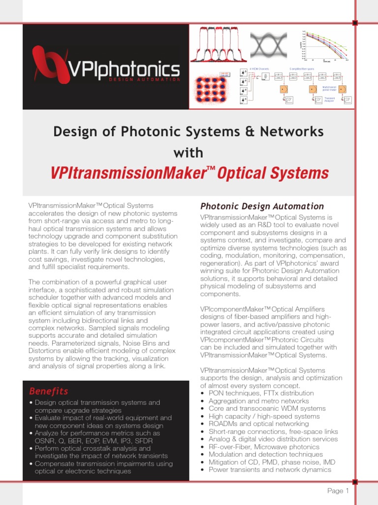 VPIphotonics DS TM-OpticalSystems | PDF | Wavelength Division ...