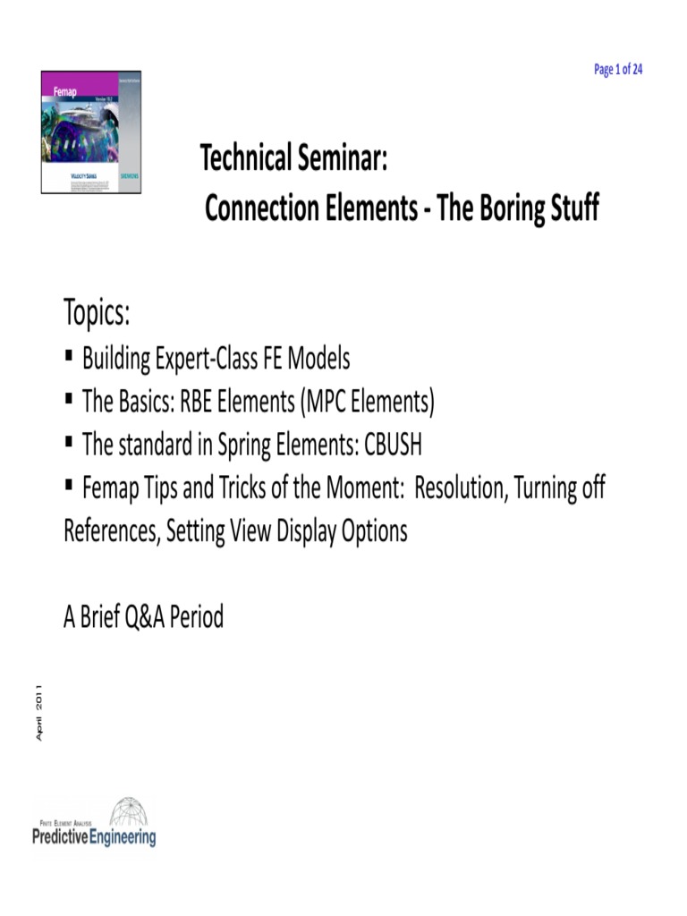 Making Efficient Connections With RBE2 RBE3 Constraint Equations and ...