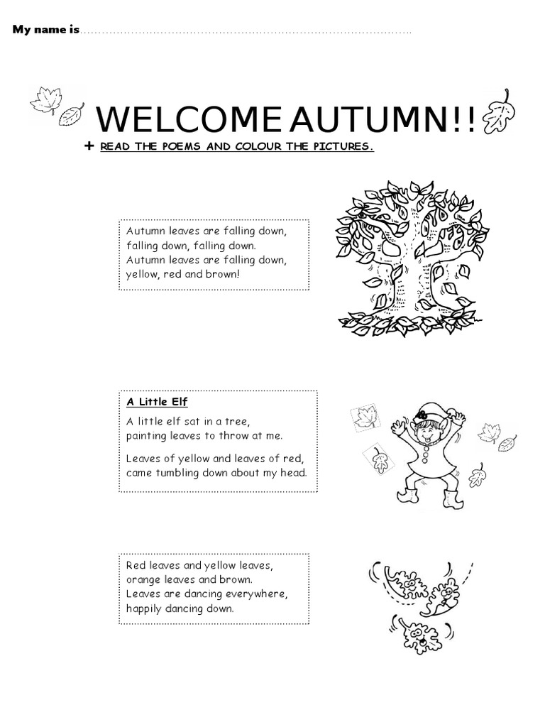 Welcome Autumn: Poems and Activities | PDF