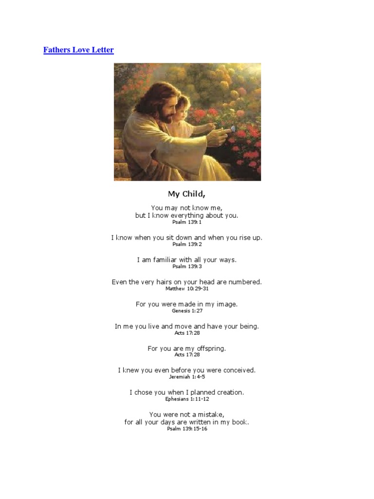 A Father's Love Letter from God | PDF | Art | Poetry