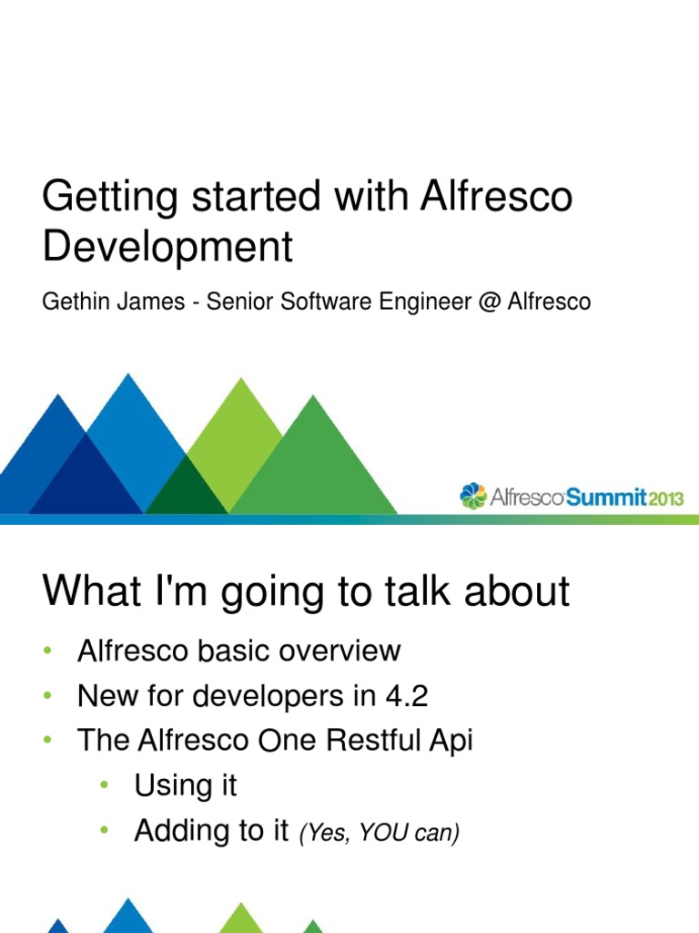 Getting Started With Alfresco Development Pdf Representational