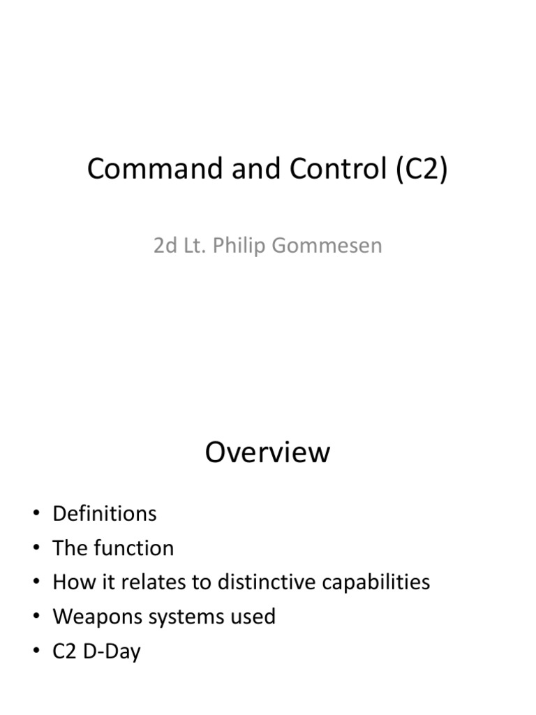 Command and Control (C2) | PDF | Command And Control | Normandy Landings