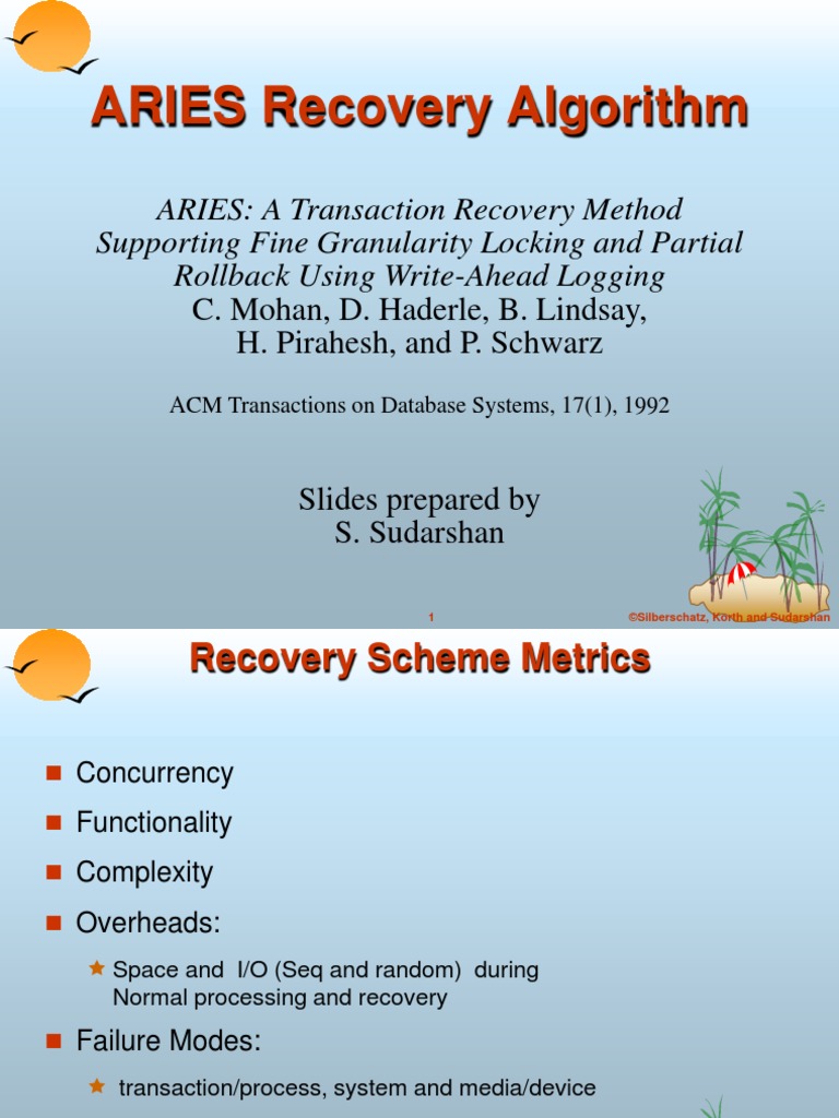 Aries Recovery Algorithm - Aries | PDF
