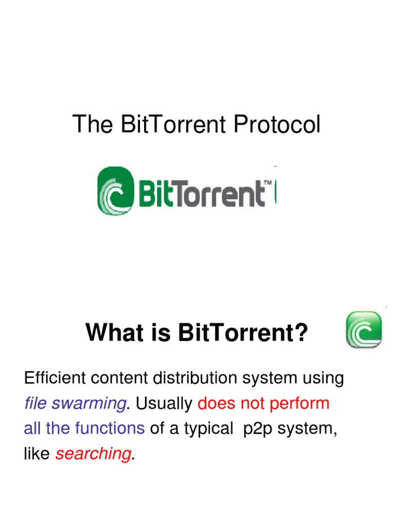 BitTorrent Presentation | PDF | Internet Standards | Internet Architecture
