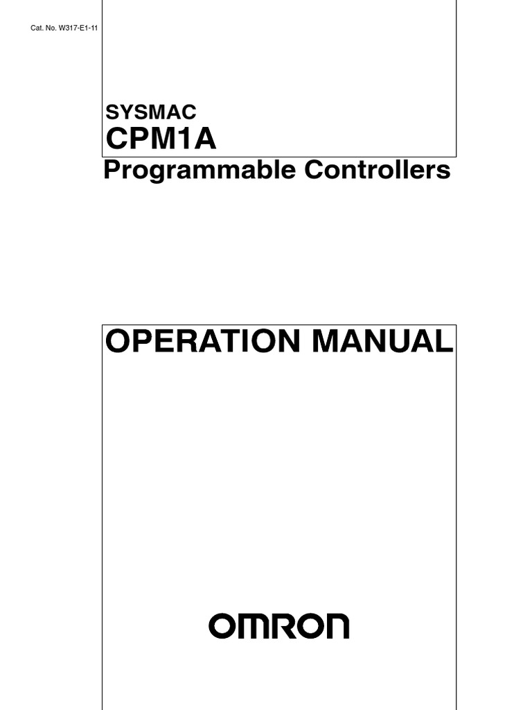 PLC Operation Manual CPM1A | PDF | Power Supply | Electromagnetic Compatibility